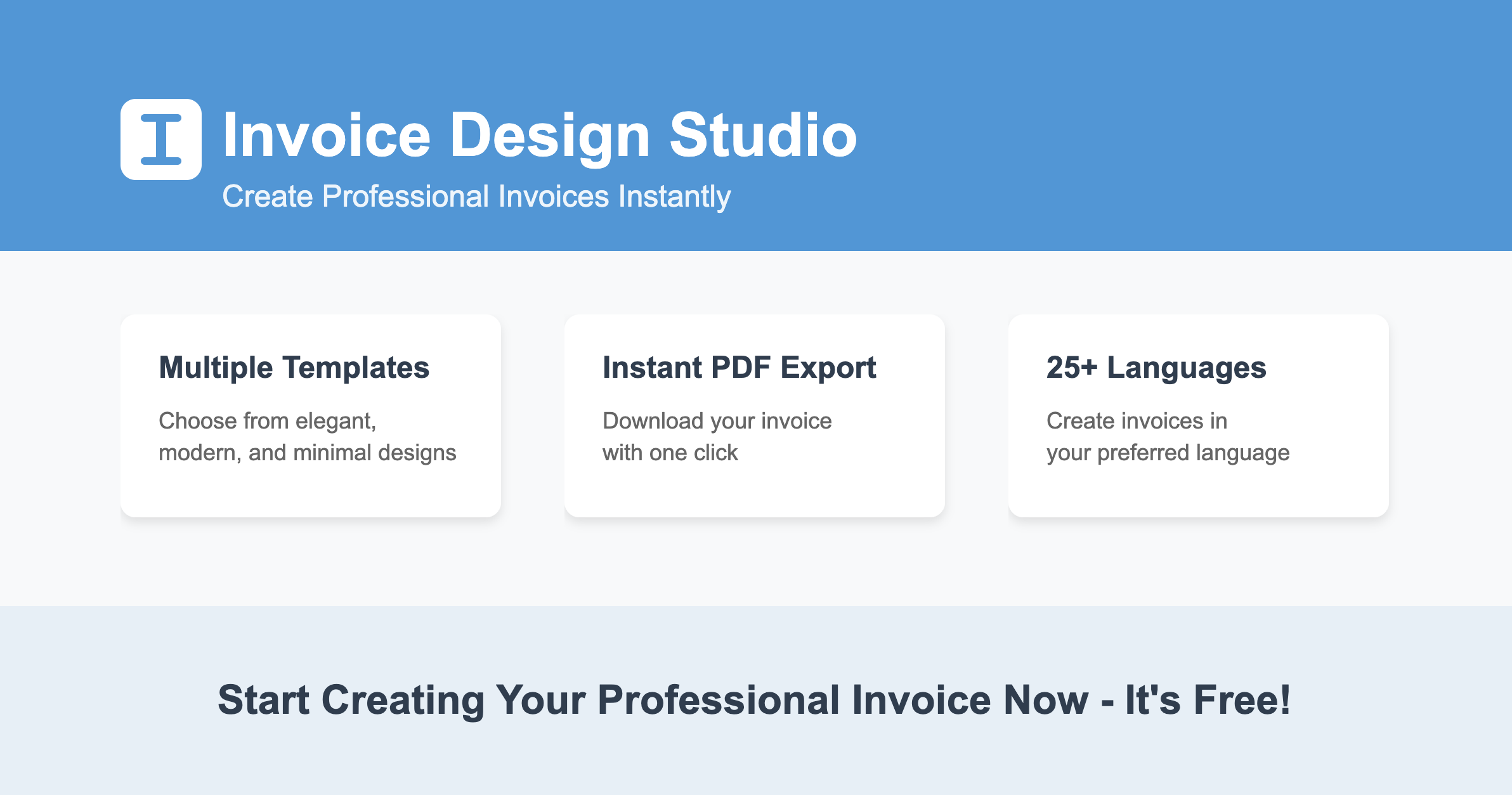 Free Multilingual Invoice Generator | Create Invoices in 25+ Languages
